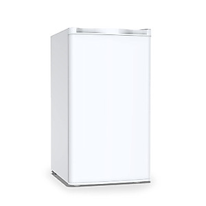 N A Mini Refrigerator Compact Refrigerator Small Drink Food Storage Machine for Dorm, Garage, Camper, Basement or Office, Single Door Mini Fridge, 3.2 Cu.Ft (White)