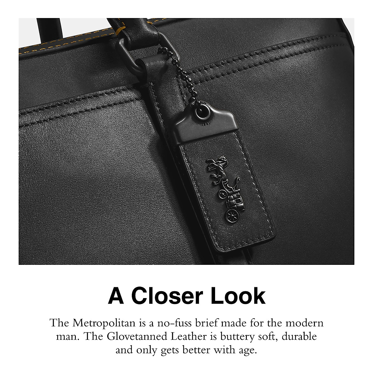 COACH Metropolitan Slim Brief Ji/Black One Size