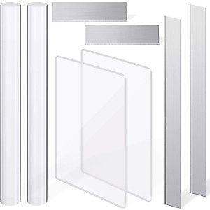 8 Pieces Acrylic Clay Roller Set, 4 Polymer Clay Cutters 2 Clay Roller 2 Acrylic Sheet, Clay Roller with Rectangle Shape Backing Board Polymer Clay Tools and Supplies for Shaping Sculpting Modelling