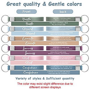 Sureio 24 Pcs Motivational Keychains Inspirational Quote Silicone Keychains Positive Word Signs Bulk for Adults(Multi Color)