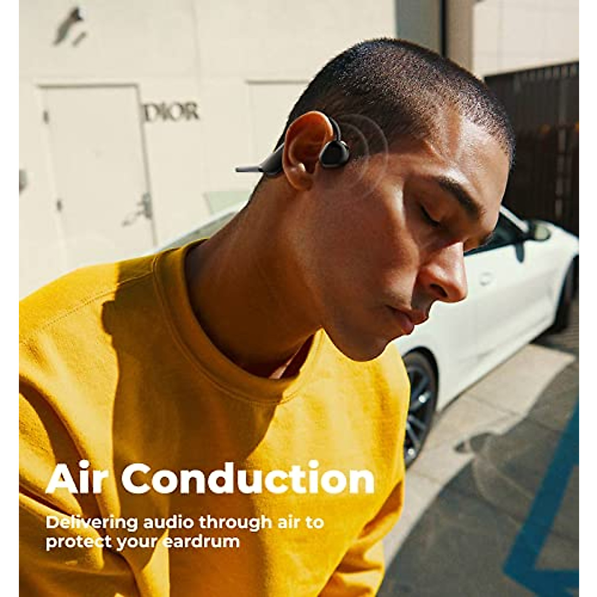 Spobri Open Ear Air Conduction Headphones, Sport Open Ear Conduction Wireless Bluetooth 5.3 Headphones, IPX6 Waterproof for Running Gym Cycling Workout