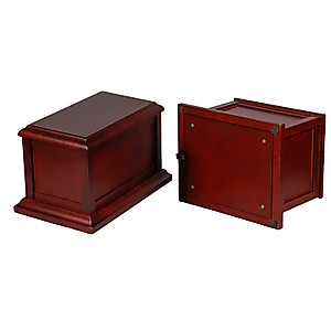 Cherry Solid Wooden Urns for Adult Male, Cremation Urns Eco-Friendly Wooden Casket Urn for Human Ashes Adult Female, Wood Keepsake Memorial Urns