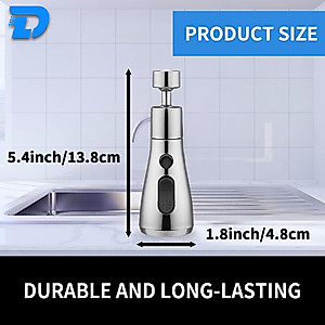 DZSEE Multi-Functional Kitchen Faucet Sprayer Head Replacement, Universal Sink Sprayer, Pull Down Faucet Head, ABS