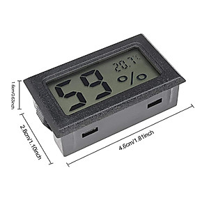 8PCS Mini LCD Digital Thermo-Hygrometer Thermometer, diymore Humidity Temperature Tester Embedded Mini Hygrometer Indoor Room with Batteries(Only ℃ Display)