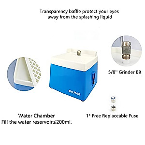 SYLPHID Portable Mini Glass Grinder 110V Stained Grinder Machine for Diamond Ceramic Shell Art DIY, Free 5/8'' Grinder Bits Included