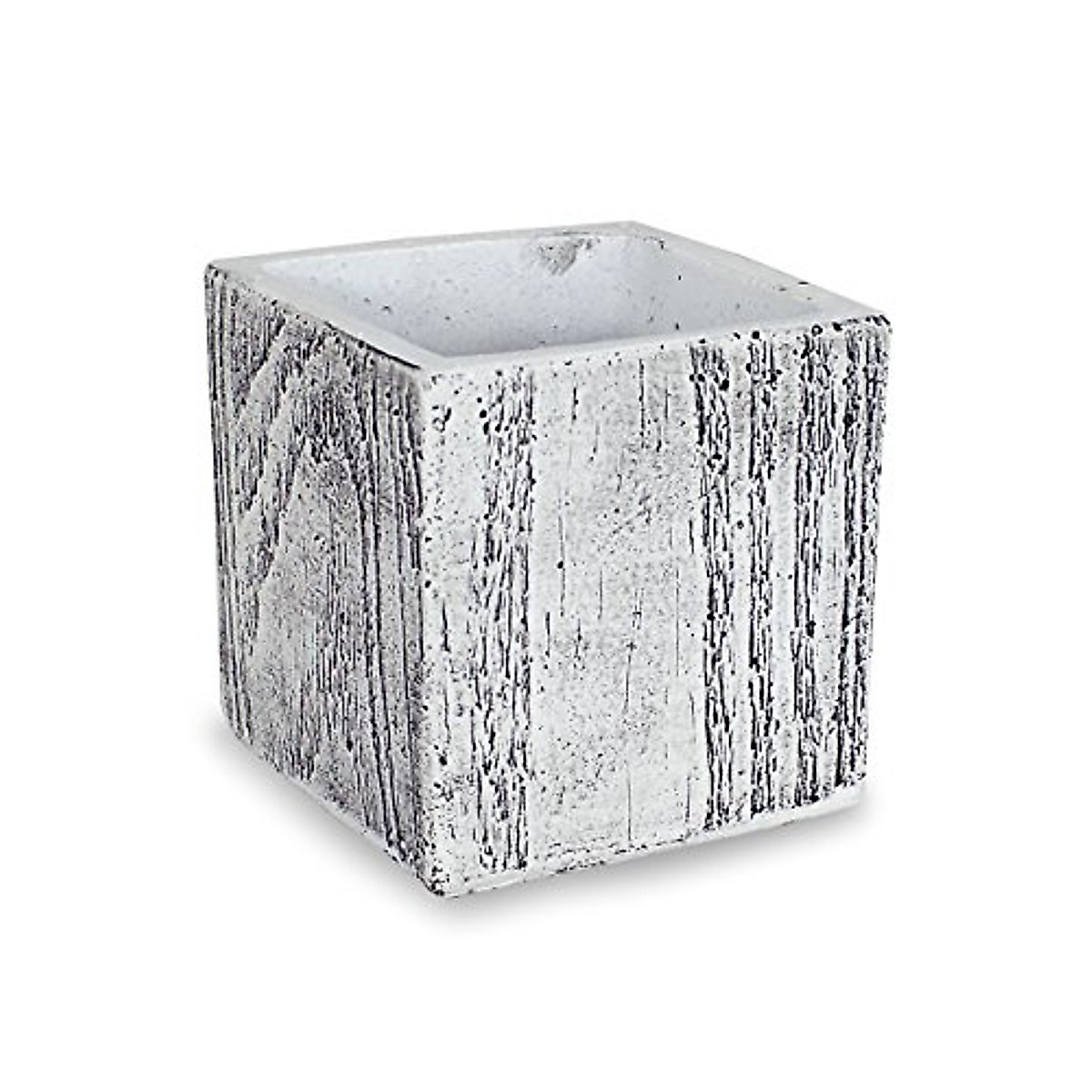 Dahlia Wood Grain Like Handmade Concrete Succulent Planter/Plant Pot/Flower Pot/Bonsai Pot, Cube