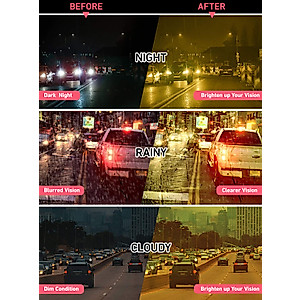 CGID Night Vision Driving Glasses Women Anti Glare Headlight Glasses Polarized UV400