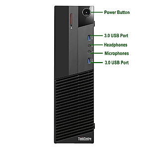 Lenovo Personal Computer Tower with Intel Core i5 Processor, 16GB Memory, 128GB M.2 SSD, 2TB Hard Drive, Dual 27-Inch FHD LED Monitors, Windows 10 Pro, 90-Day Warranty (Renewed)