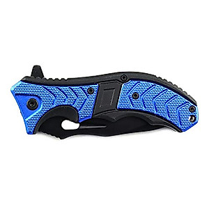 Vulcan Gear Assisted Open Metal Folding Knife (Blue) …