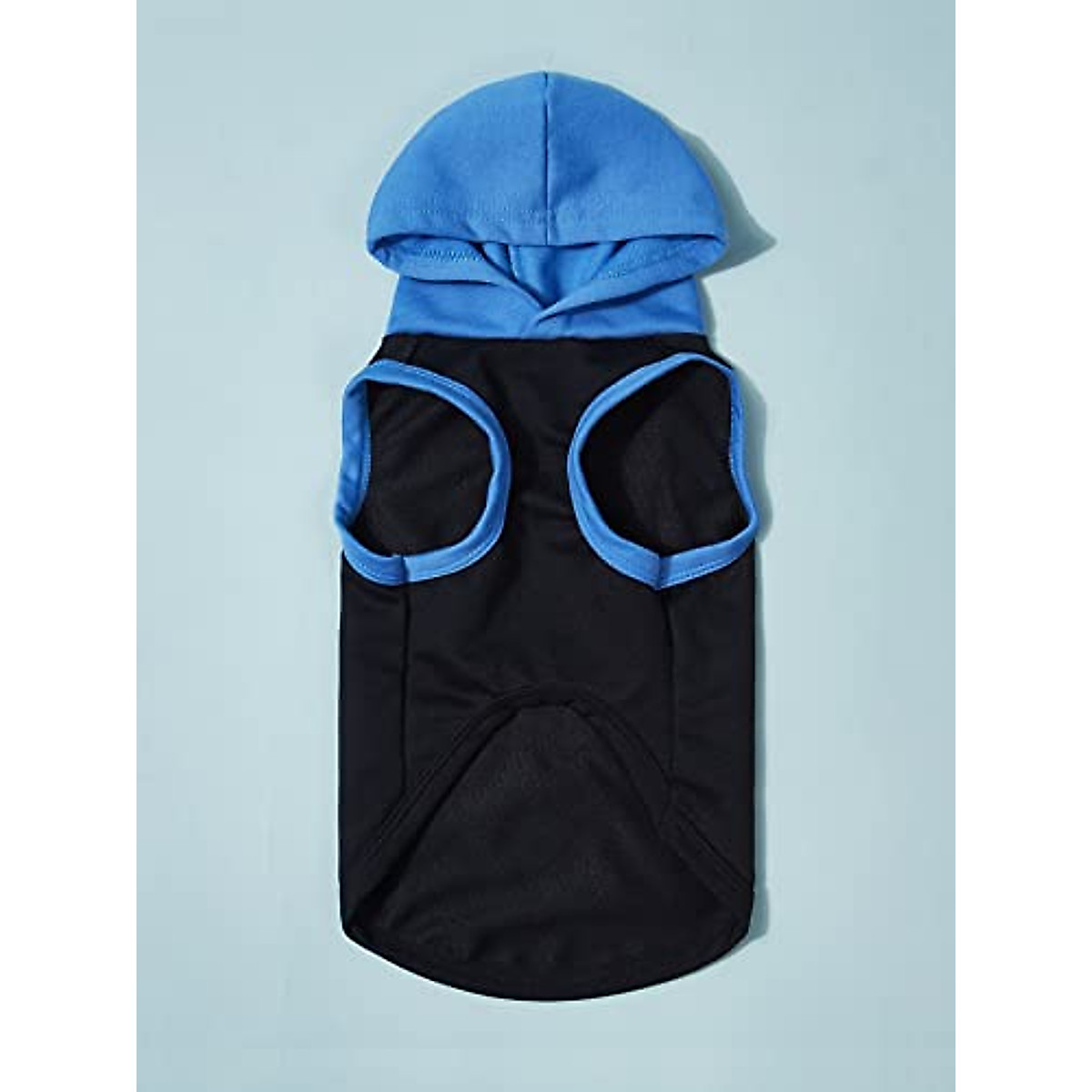 QWINEE Mom Boy Dog Hooded Tank Tops Letter Print Cat Puppy Hoodie Vest Sleeveless Pullover Dog Shirt Stretchy Pet Clothes for Small Medium Large Cats Dogs Kitten Blue M