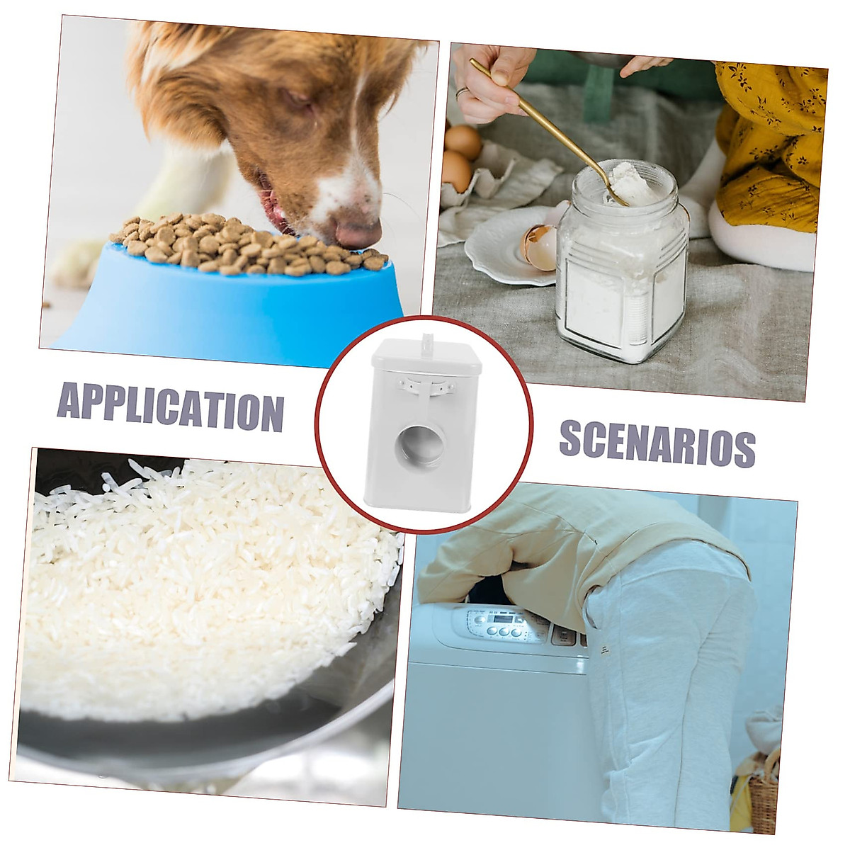 BESTOYARD 10 Lbs Box Kitchen Storage Bucket Grain Storage Container Rice Dispenser Cereal Dispenser Countertop Flour Containers Can Food Iron Rice Tin with Lid