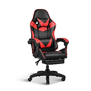 Gaming Chair,Ergonomic Office Chair,High Back Computer Chair,Adjustable Swivel Leather Desk Chair,Mesh Task Chair with Headrest and Lumbar Support