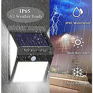 Anufuup Solar Lights Outdoor [140 LED/4 Pack], Solar Lights with 3 Modes, 270°Wide Angle Solar Motion Deck Light,IP65 Waterproof Solar Powered Wall Lights for Front Door, Yard, Garden, Fence, Garage