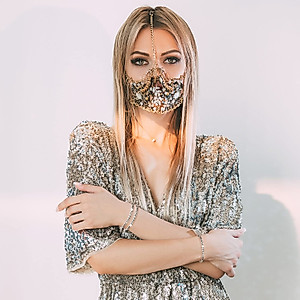 Kajaia 24 Pcs Rhinestone Bracelets for Women Silver Stretch Bracelets Stackable Crystal Tennis Bracelet Set for Jewelry Party Anniversary Bridal Wedding 2.13 Inch