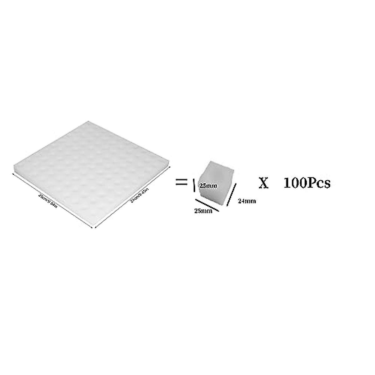 100Pcs Hydroponic Sponge Planting Tool Square Sponges for Greenhouse Hydroponic Sponge