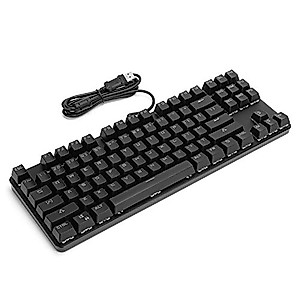 CCYLEZ 87 Keys Mechanical Keyboard, Wired USB Entertainment Gaming Keyboard, Mixed Light Computer Accessories 919(Black)