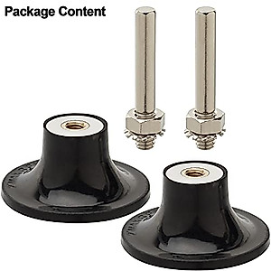 2-Pack Disc Pad Holder Shank - 2", for Polishing, Sanding, Surface Preparation, 1/4" Shank