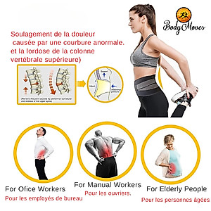 BodyMoves Back Brace Lumbar Support (Regular Size)for Men and Women Dual Adjustable Straps & Extension Belt -Lower Back Pain relief,Spasm,Strain,Herniated Disc,Sciatica,Lifting ,better back