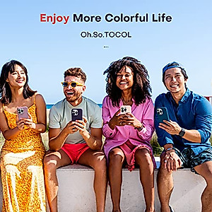 TOCOL [5 in 1 Designed for iPhone 14 Pro Case, with 2 Pack Screen Protector + 2 Pack Camera Lens Protector, Liquid Silicone Phone Case 6.1 Inch, [Anti-Scratch] [Drop Protection], Chalk Pink