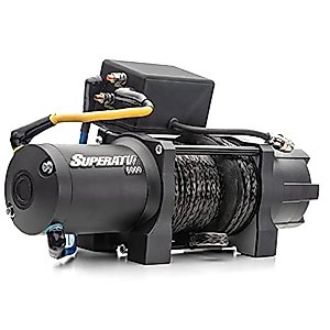 SuperATV 4500 LB Winch Compatible with 2021+ Yamaha Wolverine RMAX 2 / RMAX 4 | Ready-Fit Winch | 1.3 HP Motor | Preassembled and Wired | 50 Foot Remote Range | 3/16" Steel | 166:1 Gear Ratio