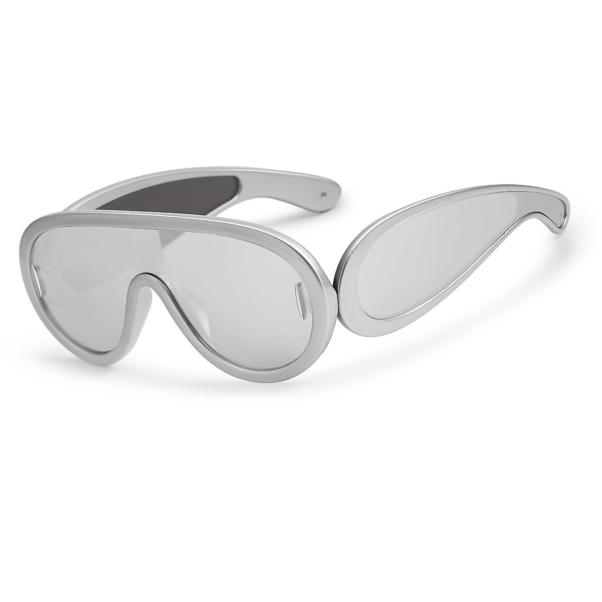 VANLINKER Oversized Round Sunglasses for Women Men Trendy One-Piece Mask Shades Fashion Big Lens Smooth Flat Top Frame VL9760