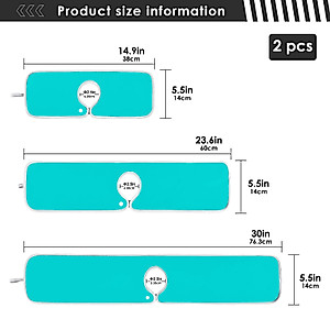 UMIRIKO Teal Kitchen Faucet Absorbent Mat, 2 Pack Sink Splash Guard, Sink Faucet Mat for Kitchen Bathroom 23.6''x5.5'' Teal