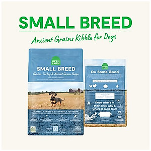 Open Farm Ancient Grains Dry Dog Food, Humanely Raised Meat Recipe with Wholesome Grains and No Artificial Flavors or Preservatives (Small Breed, 4 Pound (Pack of 1))