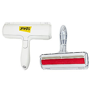 YEPETS 2 pcs Pet Hair Removing Kit - 1 Hair Remover Brush & 1 Pet Grooming Gloves (Black) - Perfect Design for Removing Dogs and Cats Hair