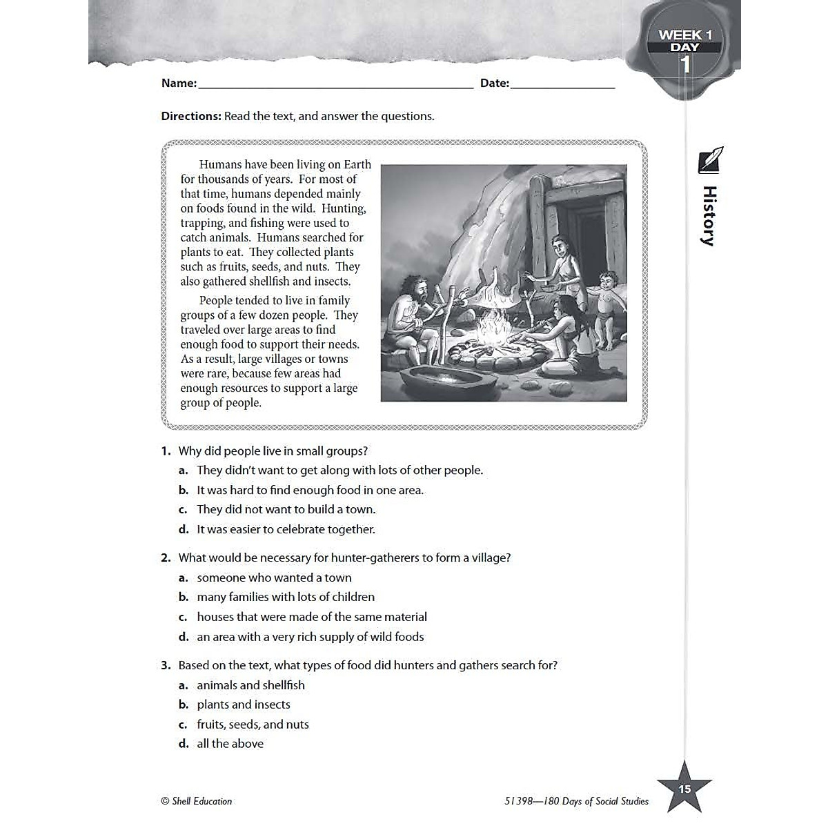 180 Days™: Social Studies, Civics for 6th Grade Practice Workbook for Classroom and Home, Cool and Fun Practice Created by Teachers (180 Days of Practice)