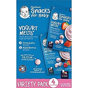 Gerber Yogurt Melts Variety Pack, 4 Oz, 4 Ct