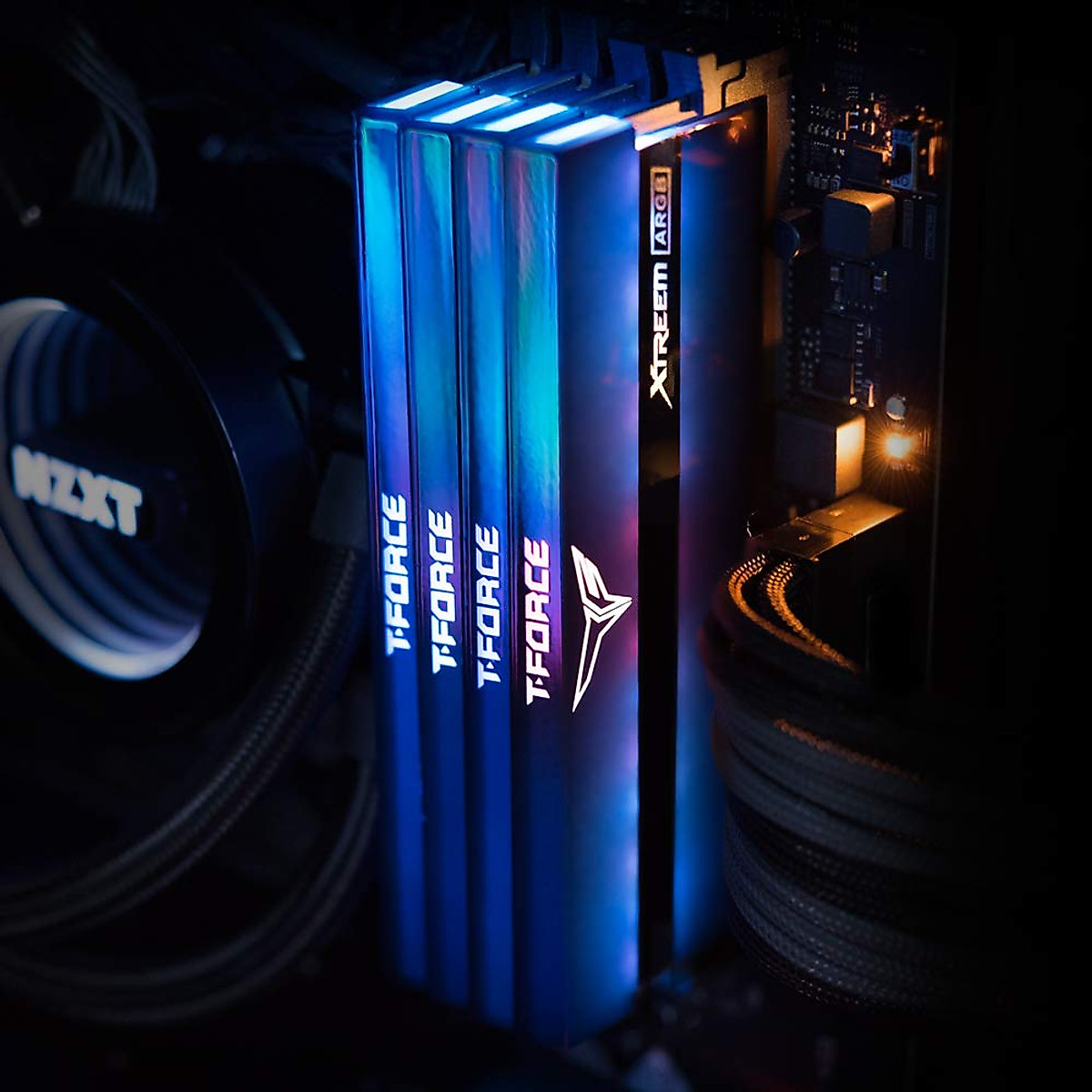 TEAMGROUP T-Force Xtreem ARGB 3600MHz CL18 32GB (2x16GB) PC4-28800 Dual Channel DDR4 DRAM Desktop Gaming Memory Ram (Blue) - TF10D432G3600HC18JDC01
