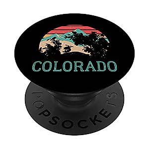 Vintage Colorado Mountains Retro Hiking Love Colorado PopSockets Swappable PopGrip