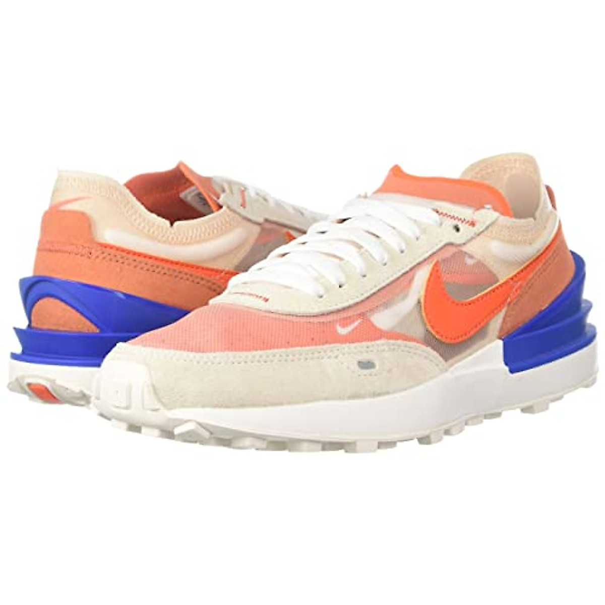 Nike Womens Waffle One Running Trainers DC2533 Sneakers Shoes (UK 7.5 US 10 EU 42, preal White Rush Orange 200)