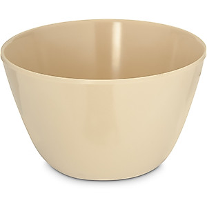 Carlisle FoodService Products Kingline Reusable Plastic Bowl Soup Cup for Home and Restaurant, Melamine, 8 Ounces, Tan, (Pack of 48)