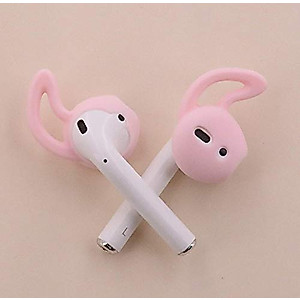 JNSA 6 Pairs Silicone Ear Tips Ear Hooks Compatible with Apple AirPods/EarPods,Silicone Soft Covers Anti-Slip Sport Earbud Tips, Anti-Drop Ear Hook Gel Headphones Earphones Tips,6 Colors