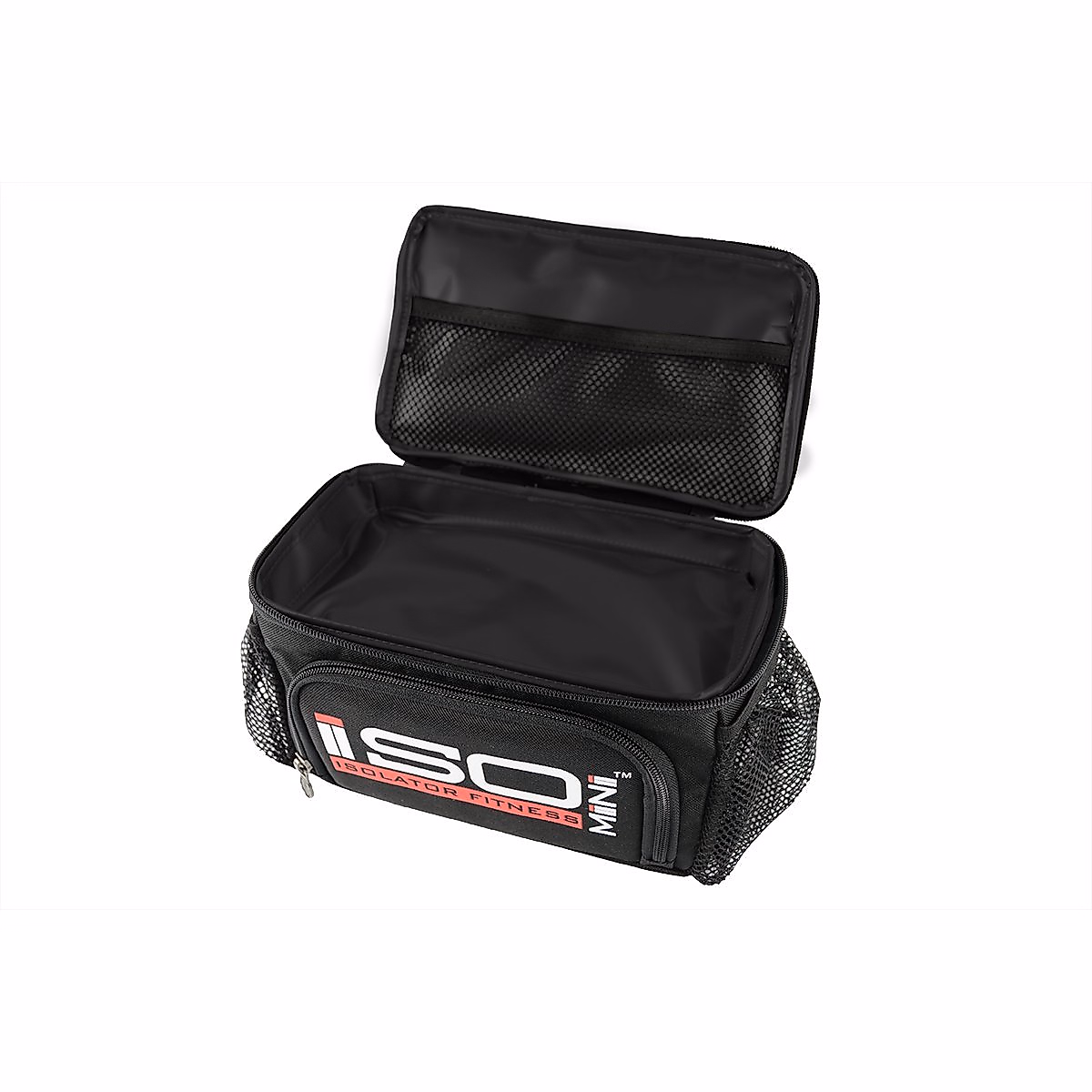 Small Meal Prep Lunch Bag ISOMINI 2 Meal Insulated Lunch Bag Cooler with 4 Stackable/Reusable Meal Prep Containers, 1 Ice Pack ISOBRICK, and 1 Shoulder Strap - Made in USA (Marine Woodland)