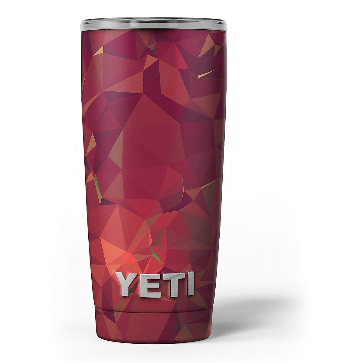Design Skinz Red Geometric V2 - Skin Decal Vinyl Wrap Kit Compatible with The Yeti Rambler Cooler Tumbler Cups