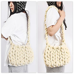 Chunky Yarn for Arm Knitting, guofa Giant Soft Fleece Yarn Bulky Yarn for Throw Blanket Pillow, Hand Knitting Bag, Cat Bed and DIY Home Decorations