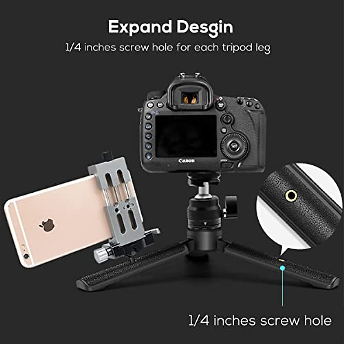 EaxanPic Extended Handle Grip/Tripod 2 in 1 for Gimbal Stabilizer, Tabletop Tripod Stand and Handle Grip for DJI Ronin-S, Zhiyun WEEBILLs, Zhiyun Crane, Desktop Tabletop Tripod Stand for DSLR Cameras