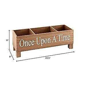 The Lakeside Collection Children's Storage - 3 Bin Toy Storage for Nursery or Bedroom - Brown