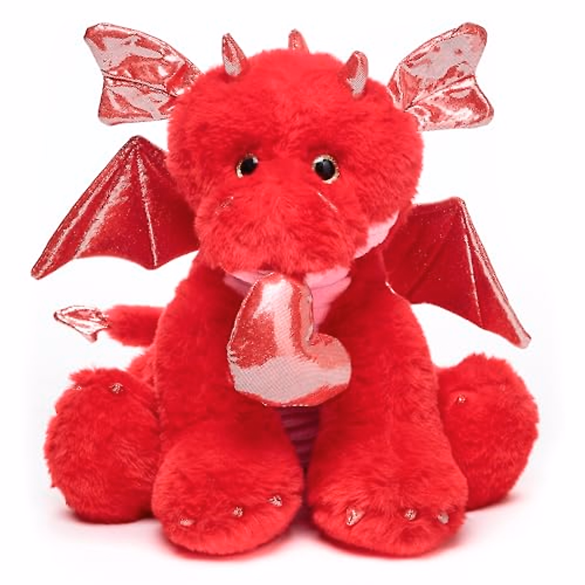 Bearington Collection Red Dragon Plush Toys Dragon Stuffed Animal 11 in Ideal for Valentine's Day Plushies