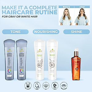 Naissant Icy Cool Blonde Hair Purple Toning Mask | Eliminates Brassiness | Neutralizes Yellow & Orange Tones | Paraben,Ammonia & Sulfate Free | Pro-Vitamin B5, Olive Oil & Honey (Cana Silver) 10.1FlOz