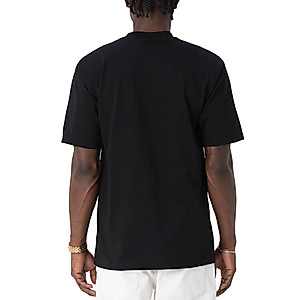 Pro Club Men's Heavyweight Cotton Short Sleeve Crew Neck T-Shirt, Black, XL-Tall