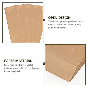 Operitacx 200pcs Kraft Paper Chopsticks Bag Paper Cutlery Sleeve Chopsticks Sleeve Cover One Time Chopsticks Pockets Disposable Serving Utensils Chopstick Paper Bag Pocket Paper Tableware