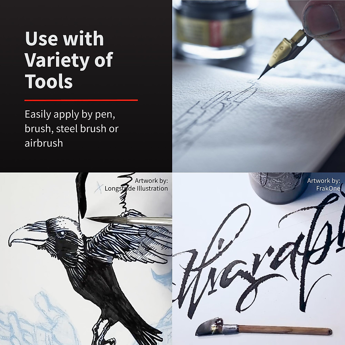 Speedball Super Black India Ink, 2-Ounce