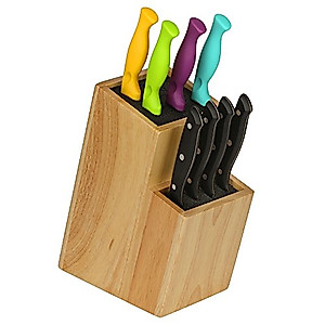 Mantello Universal Knife Holder- Knife Block Without Knives, Two-Tier Knife Storage Universal Knife Block- Kitchen Knife Holder, Knife Holder for Kitchen Counter