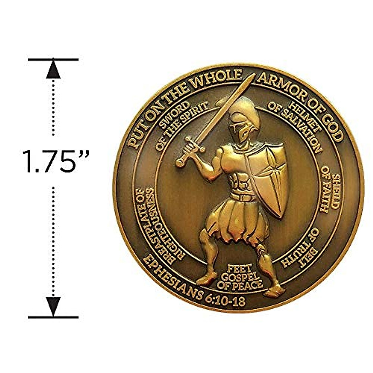 Save on The Whole Armor of God Coin & Bronze Challenge Coin Holder Bundle