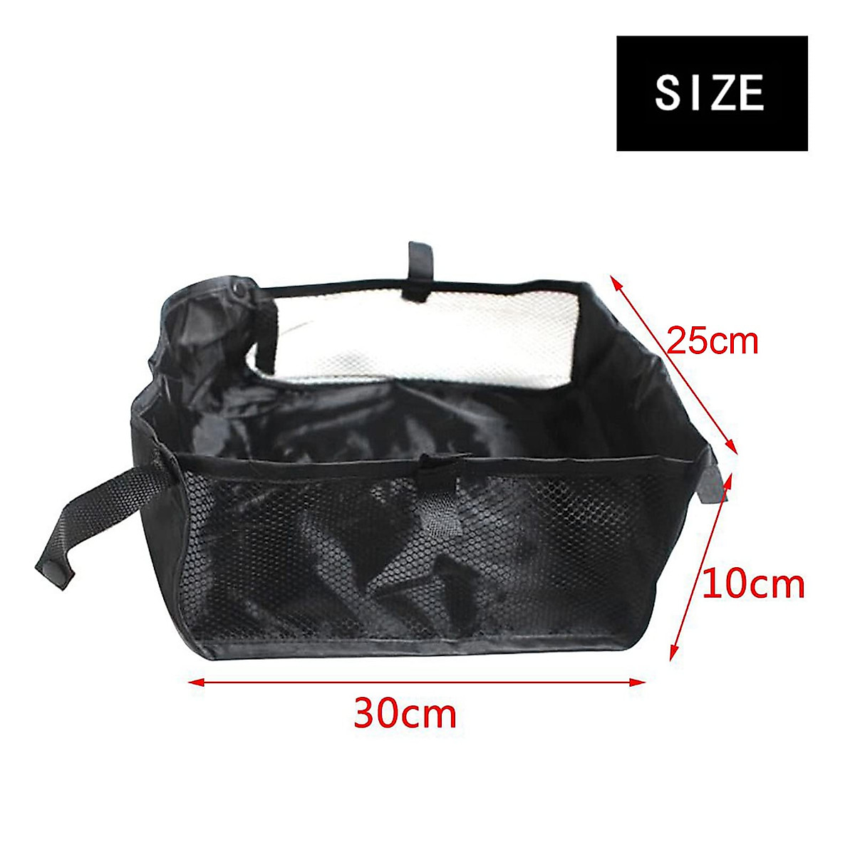Stroller Organizer Under Baby Stroller Storage Basket Pram Waterproof Netting Underseat Basket Mesh for Stroller Storage Organizer Bag Accessories, 11.8x11.8x3.9inch