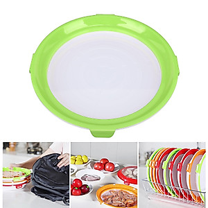 Food Preservation Tray, Stacking Food Storage Trays, Food Plastic Preservation Tray, Round Reusable Food Preserving Tray, Food Storage Containers for Food Preservation(Green)