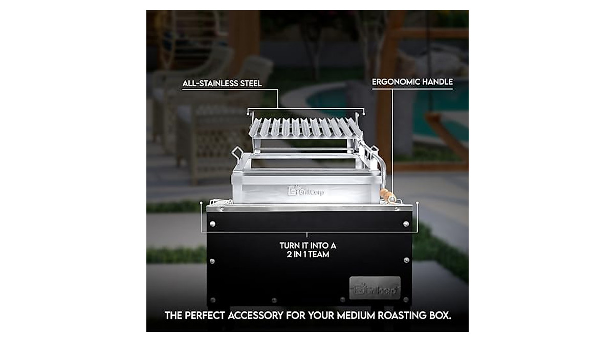 Grillcorp Stainless Steel Grill: Portable Lift System BBQ